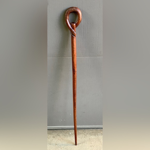 Art | Vintage Hand Carved Solid African Hardwood Snake Loop Handle ...